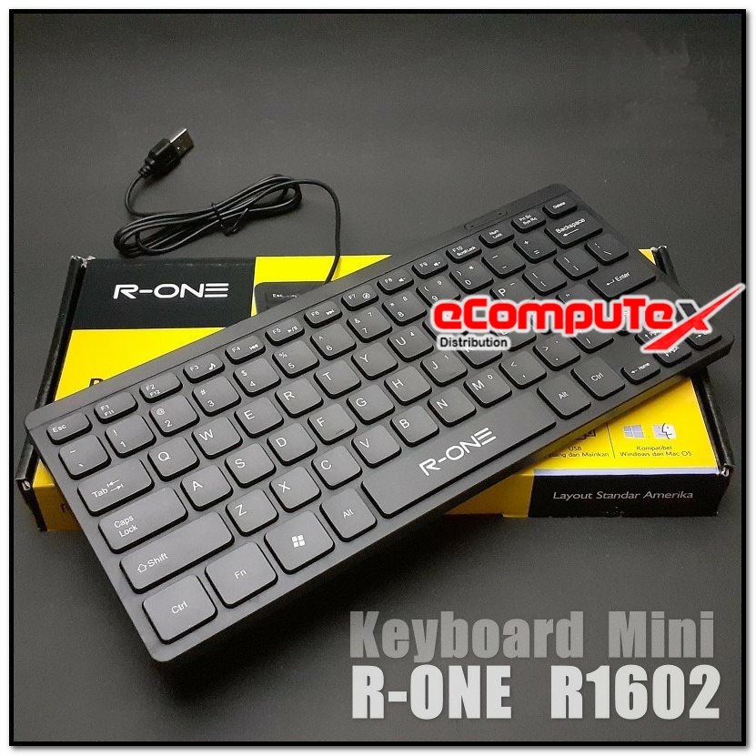Jual KEYBOARD MINI USB R-ONE R1602 / R 1602 WITH TOMBOL FN SUPER SLIM ...
