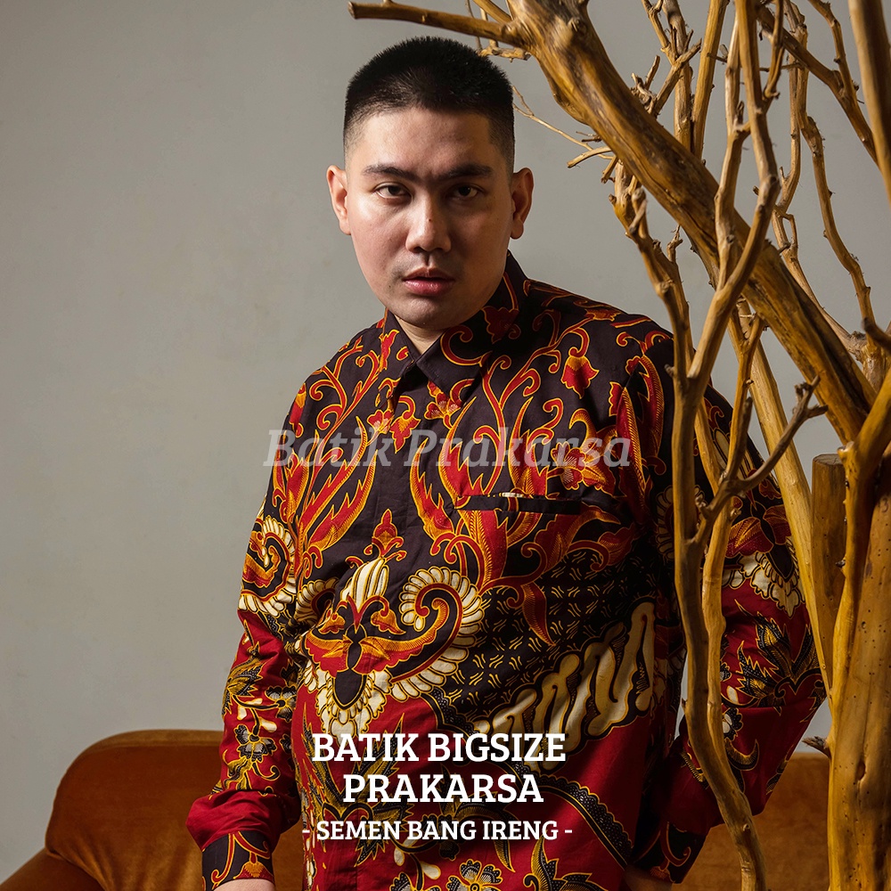 Jual Batik Big Size Pria Prakarsa Premium Classic Lengan Panjang - PJ03 ...
