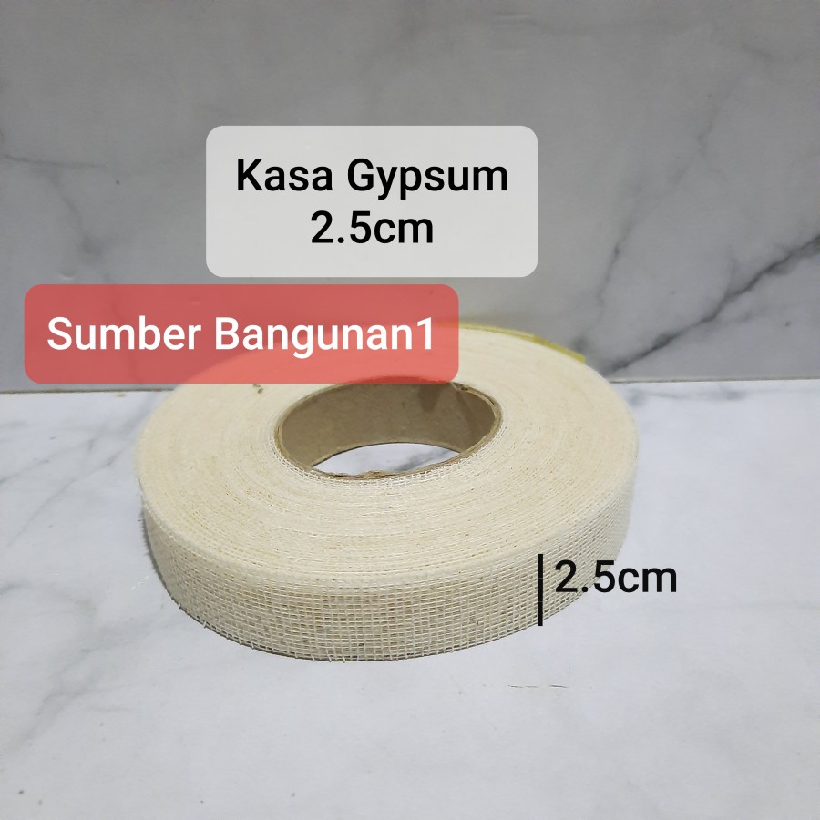 Jual Kasa Gypsum tanpa lem perekat gipsum grc lakban isolasi 2.5cm 1" 1 ...