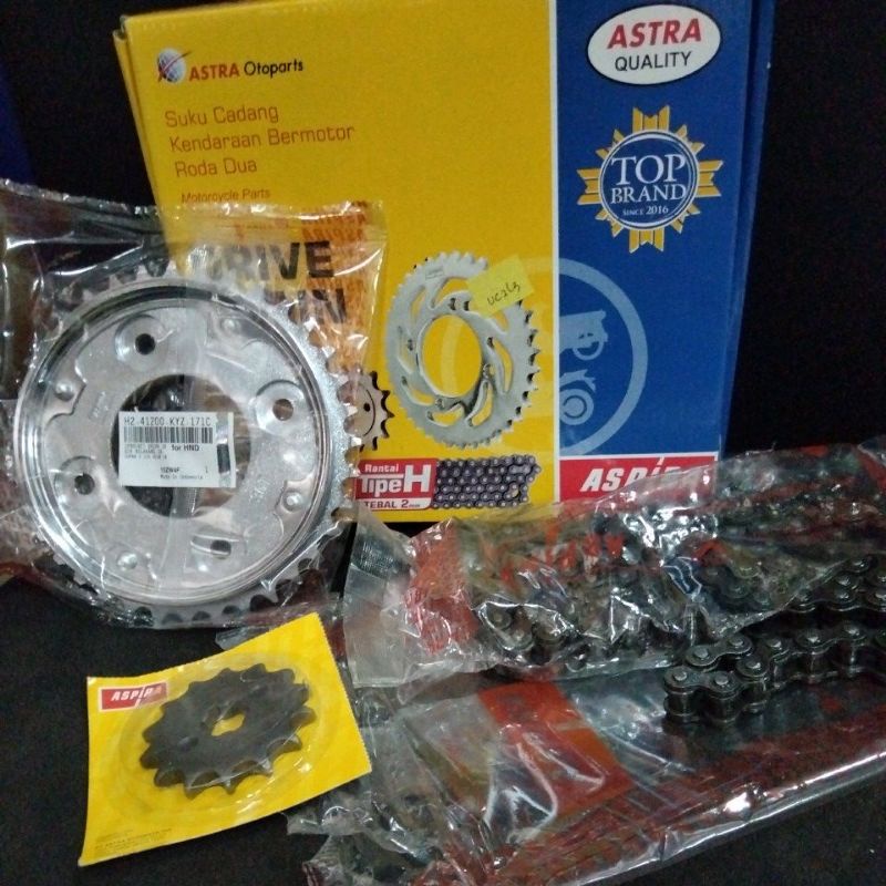 Jual GEAR GIR SET ASPIRA RANTAI 428-H HONDA SUPRA X 125 HELM IN HELMIN ...