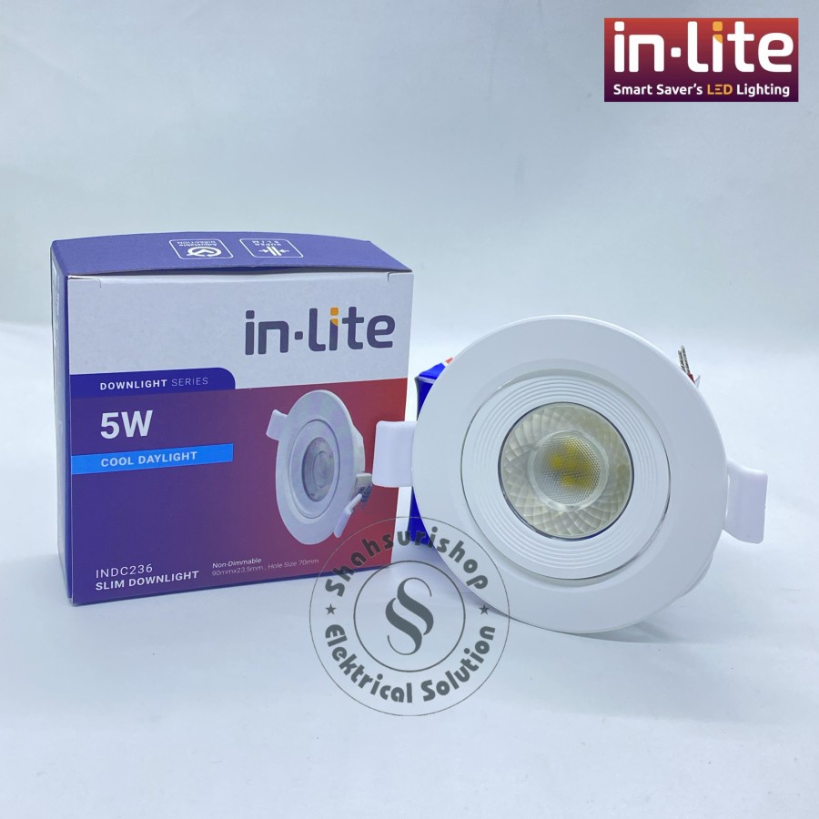 Jual IN-LITE INDC 236 5 WATT INLITE SLIM DOWNLIGHT LAMPU SOROT | Shopee ...
