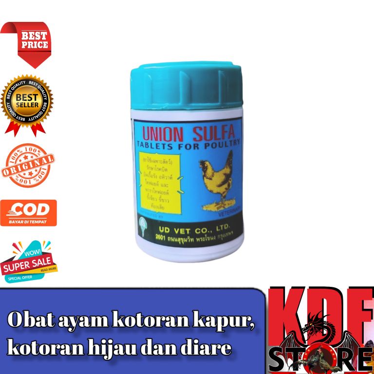Jual Union Sulfa Obat Ayam Berak Kapur Berak Hijau Mencret | Shopee ...