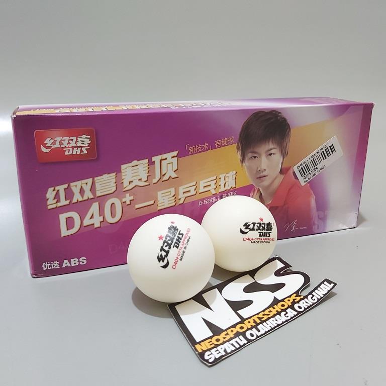 Jual Bola Tenis Meja Pingpong DHS 1 star 40+ isi 10 Original | Shopee Indonesia