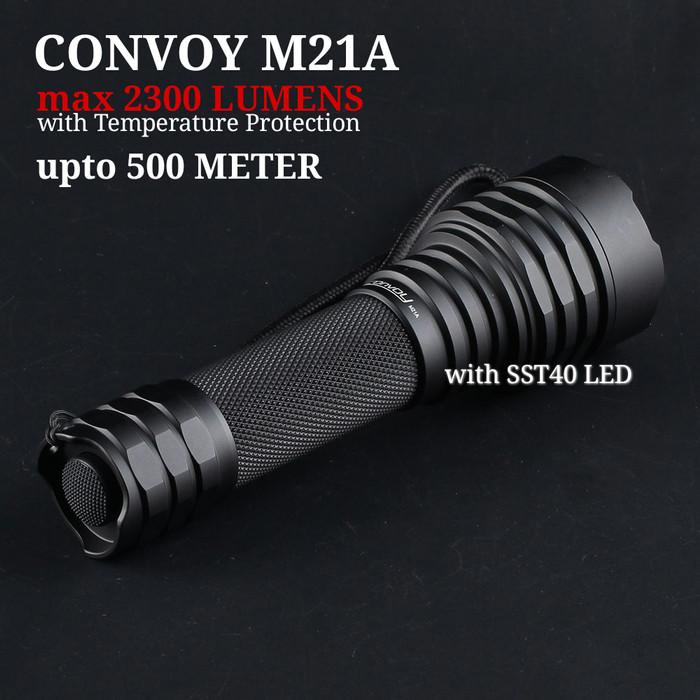 Jual Convoy M21A Luminus Sft40 Sft-40 Senter Led Fokus C8+ 21700 ...