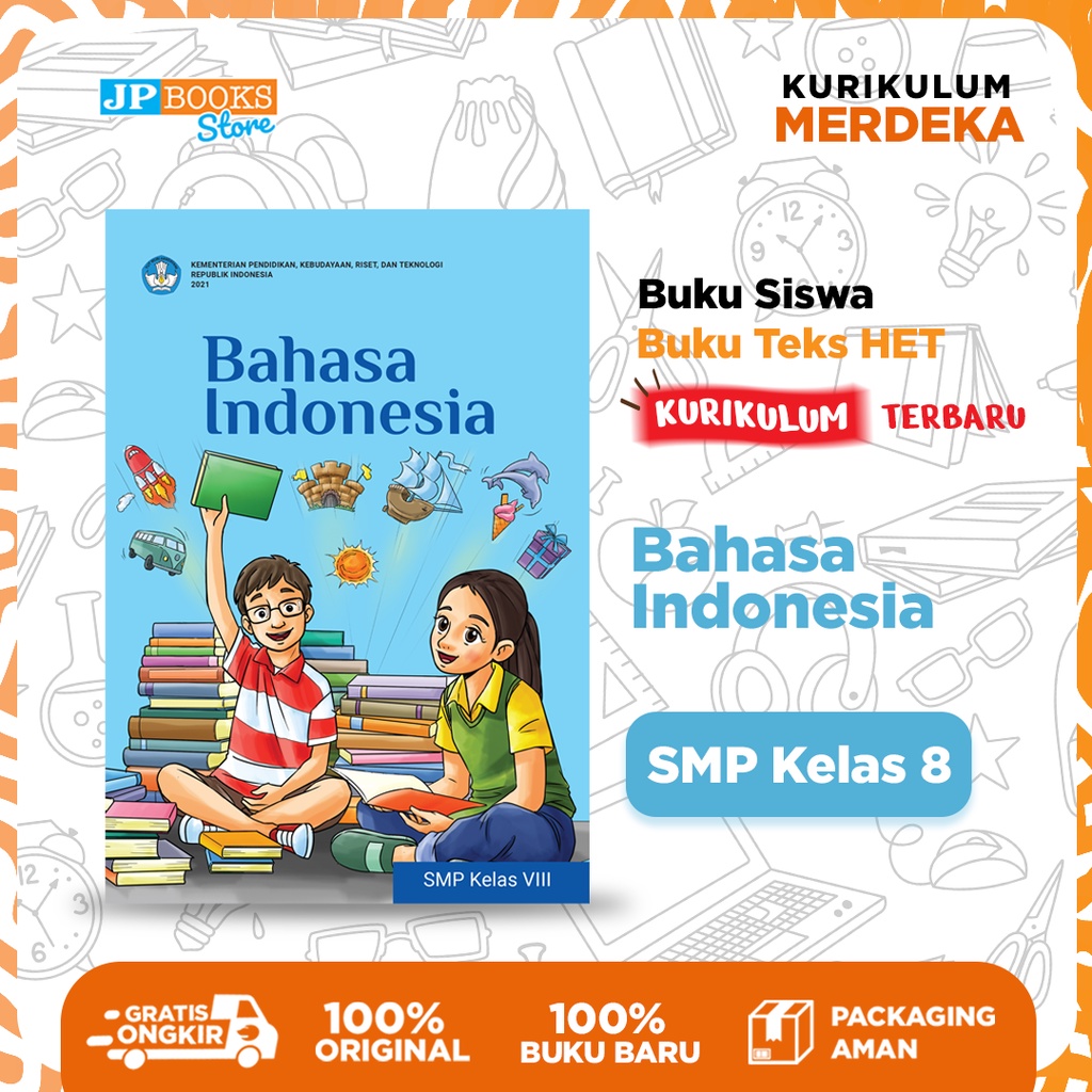 Jual JP Books – Buku Siswa Teks Utama Het Kurmer Sekolah Bahasa Indonesia Smp Kelas 8 ...