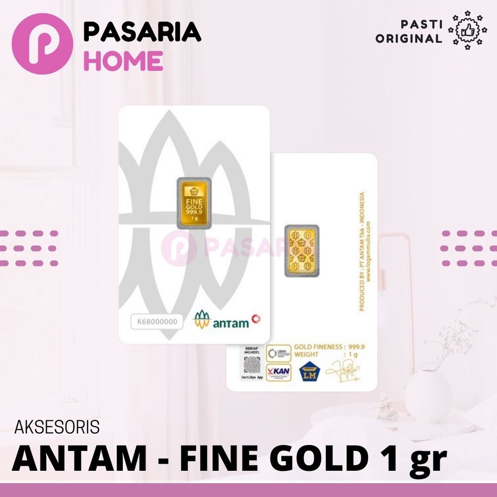 Jual EMAS ANTAM BATANG Fine Gold 999,9 1gr Emas Batangan 1 gr/1 Gram ...