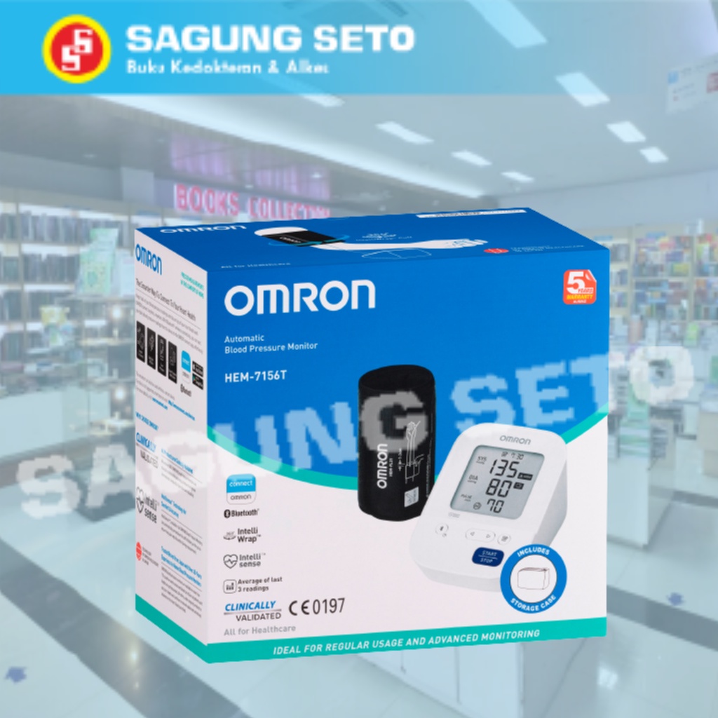 Jual OMRON AUTOMATIC BLOOD PRESSURE MONITOR HEM-7156T / TENSIMETER ...