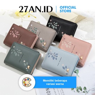 Jual ( 27AN.ID ) Dompet Lipat Wanita AS3015 Dompet Wanita Resleting motif daun import | Shopee ...