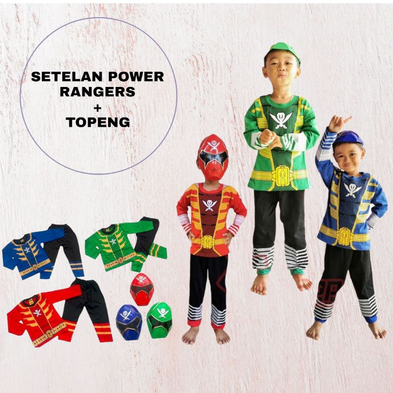 Jual Baju Kostum Anak Power Ranger Gratis Topeng Lengan Panjang ...