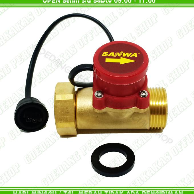 Jual Otomatis Pompa Dorong 1/2" 3/4" 1" Inch Kuningan Flow Switch Sanwa | Shopee Indonesia