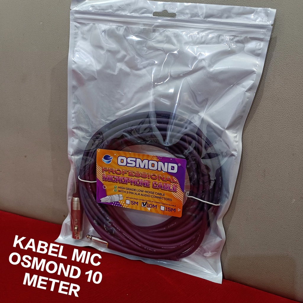 Jual Kabel Mic OSMOND 10m Professional Microphone Cable 10 Meter ...