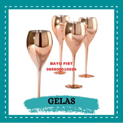 Jual JUAL GELAS MEWAH, GELAS MODERN, GELAS ANGGUR DARI TEMBAGA KUNINGAN ...