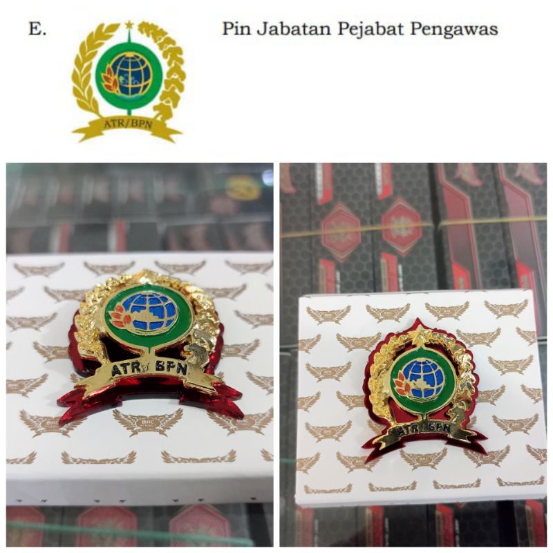 Jual pin jabatan pejabat pengawas ATR BPN | Shopee Indonesia