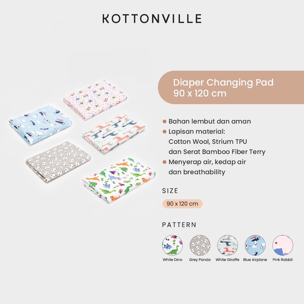 Jual Kottonville - Perlak Alas Ganti Popok Anak Bayi Diaper Changing ...