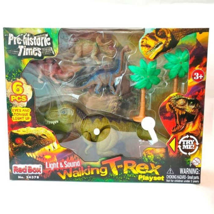 Jual MAINAN REDBOX 24378 LIGHT & SOUND WALKING T-REX PLAYSET | Shopee ...