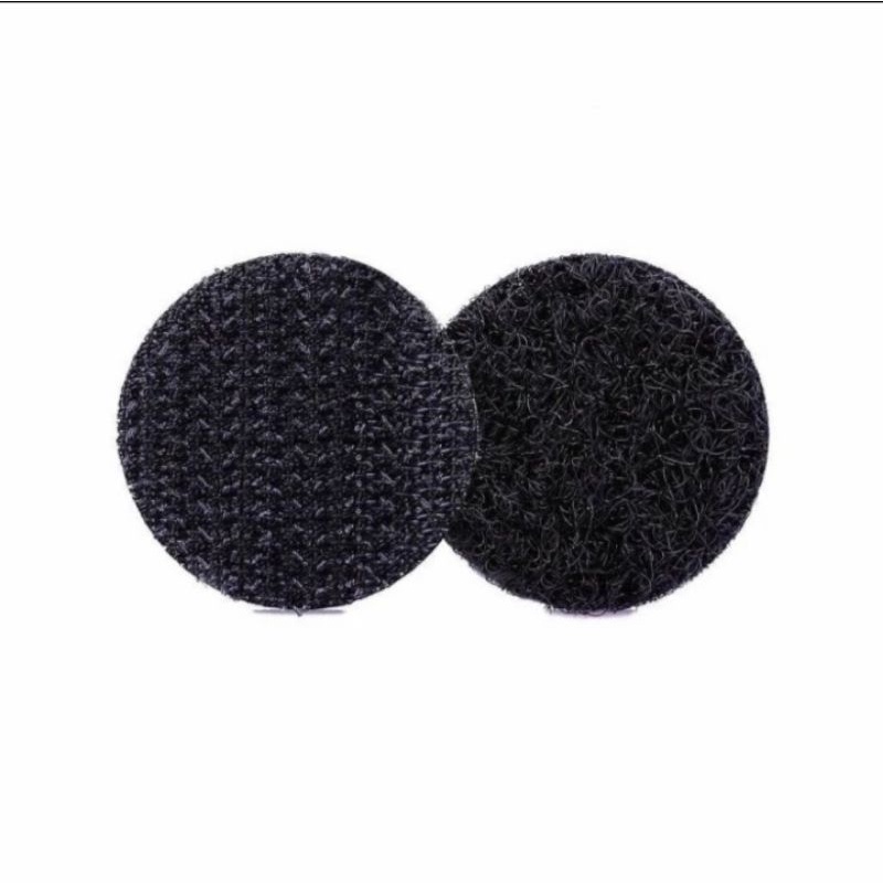 Jual Velcro Perekat Dot's Sticker Tape Hook And Loop 10 mm - Hitam ...
