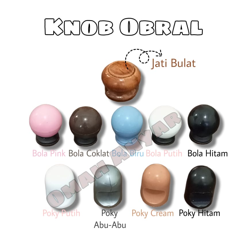 Jual Knob Knop Handle Tarikan Pegangan Laci Lemari Plastik Furniture ...