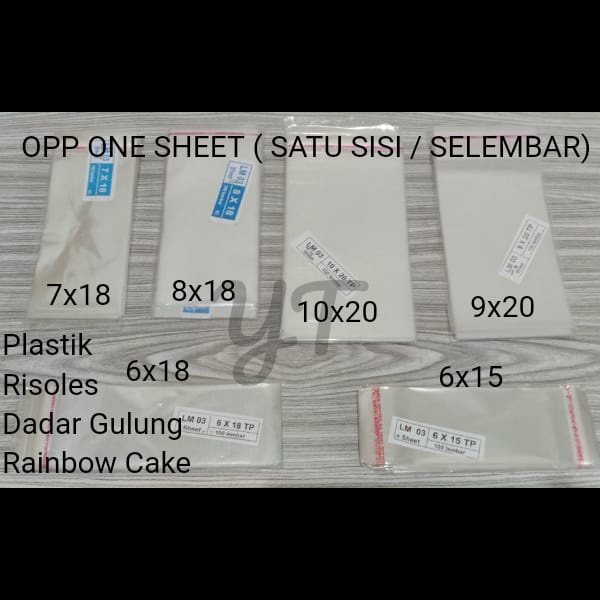 Jual Plastik OPP risoles / dadar gulung / rainbow cake ONE SHEET ...