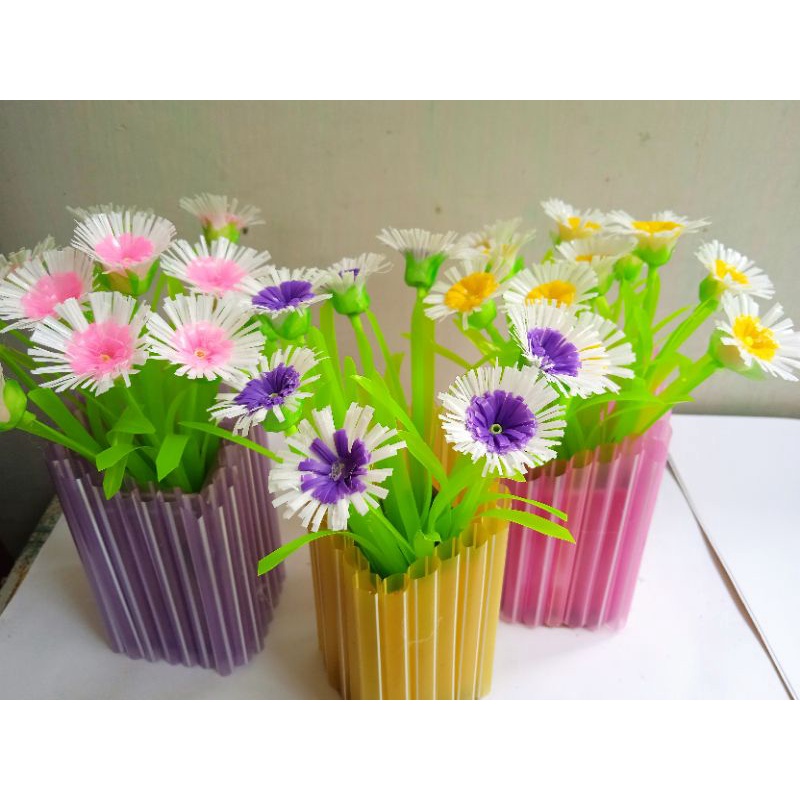 Jual Mini Bunga Daisy dari sedotan plastik | Shopee Indonesia
