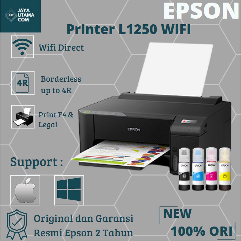Jual Printer Epson L1250 EcoTank Print Wi-Fi Ink Tank | Shopee Indonesia