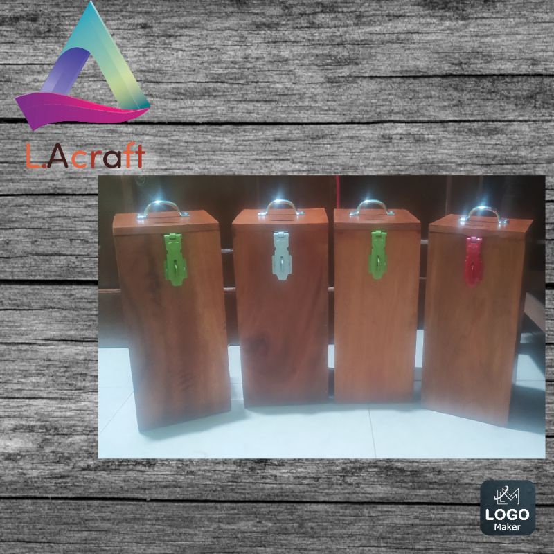 Jual celengan/kotak infaq/kotak amal model berdiri kayu mahoni ...