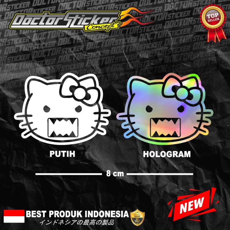 Jual Stiker Sticker Icon Hello kitty marah keren Sticker cutting Jdm ...