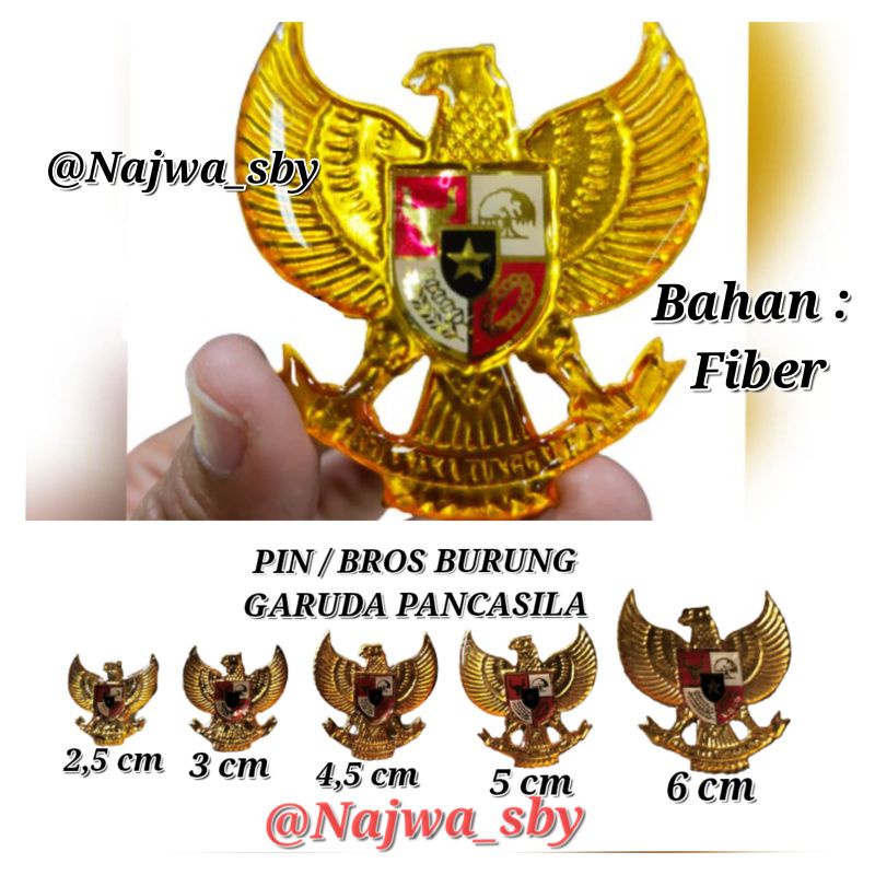 Jual PIN/BROS BURUNG GARUDA PANCASILA ( FIBER ) | Shopee Indonesia