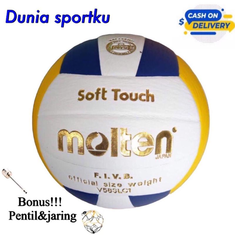 Jual Bola voli/Volley Ball asli original impor MOLTEN SOFT TOUCH 100% ...
