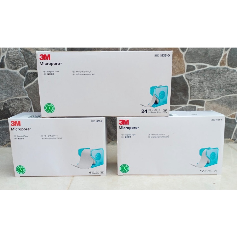 Jual Micropore 3M Micropore 1/2 inch, 1 inch & 2 inch Micropore Plester ...