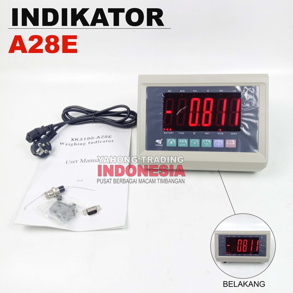 Jual Indikator Timbangan Kepala Timbangan Digital A28E DUAL DISPLAY ...