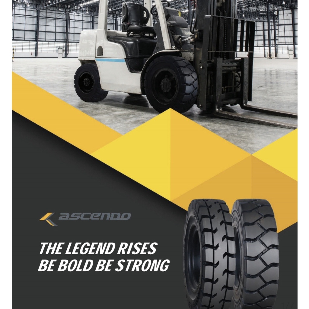 Jual Ban Mati/Solid Tire Forklift Ascendo 7.00-15 S2000 (Solid Black) | Shopee Indonesia
