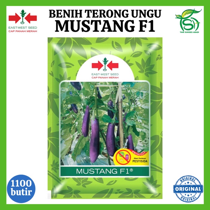 Jual Benih Terong Ungu MUSTANG F1 1100 Biji - Bibit Cap Panah Merah | Shopee Indonesia