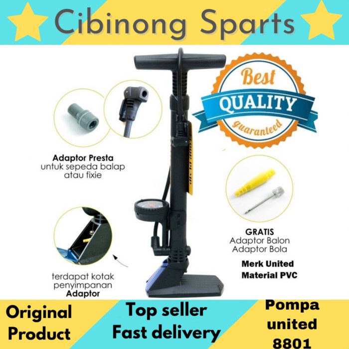 Jual Pompa Sepeda United Pm-8801 Dengan Indikator Tekanan Angin ...