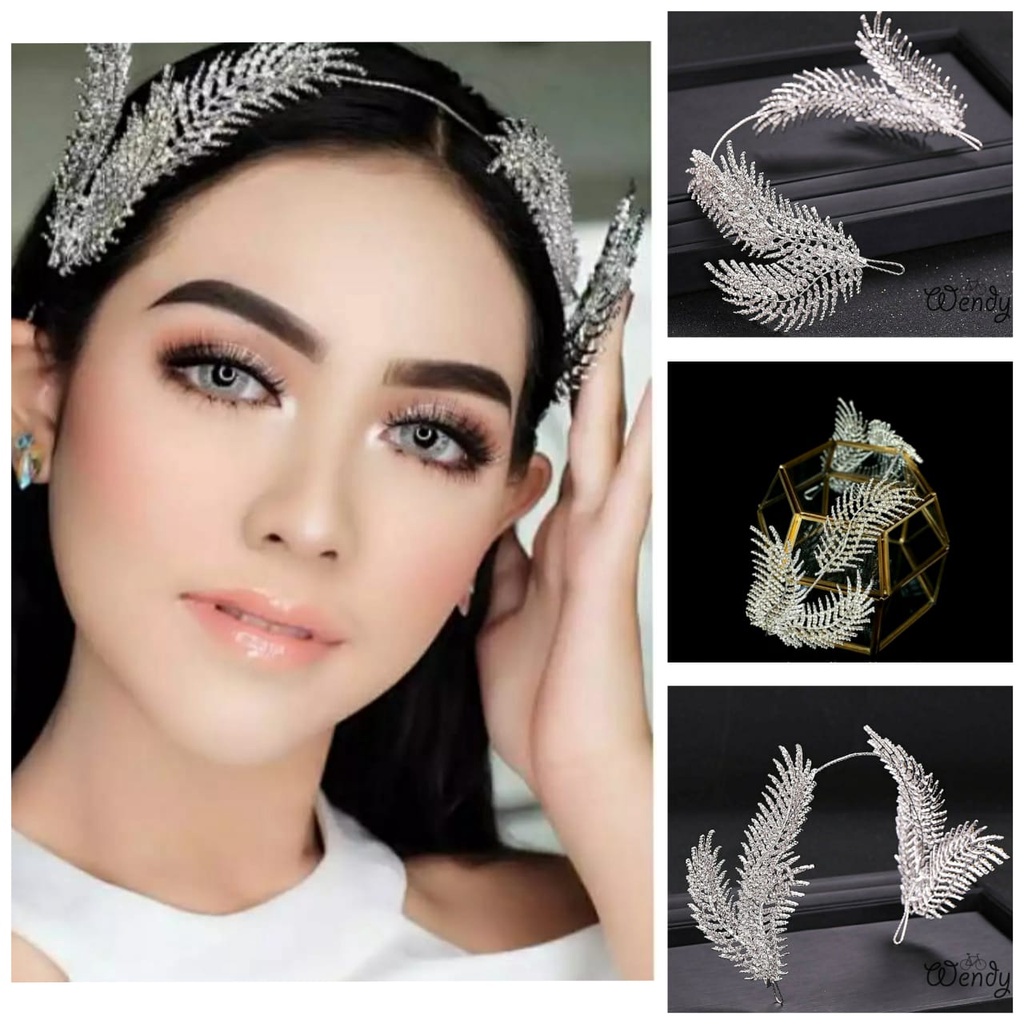Jual Feather Headpiece - Mahkota Mutiara Putih Silver - Aksesoris ...