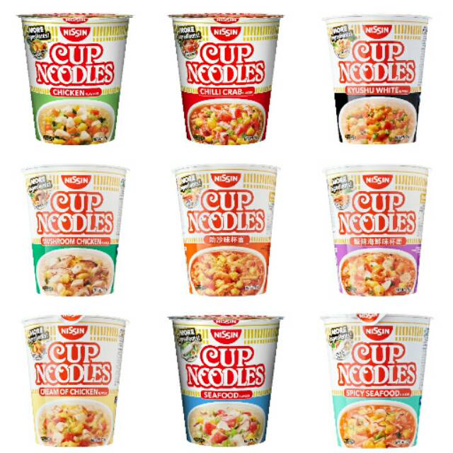 Jual Nissin Cup Noodles Mie Instant Ala Jepang 67G All Variant | Shopee ...