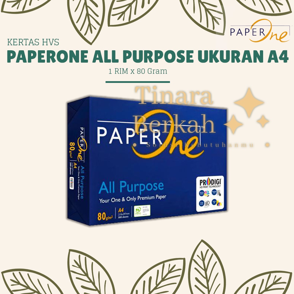 Jual Kertas HVS PAPER ONE All Purpose A4 85 GR GSM / Print PO PAPERONE ...