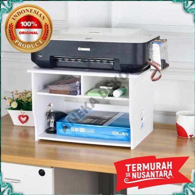 Jual Rak Meja Kertas Printer Laptop Minimalis Kantor Portable Serbaguna ...