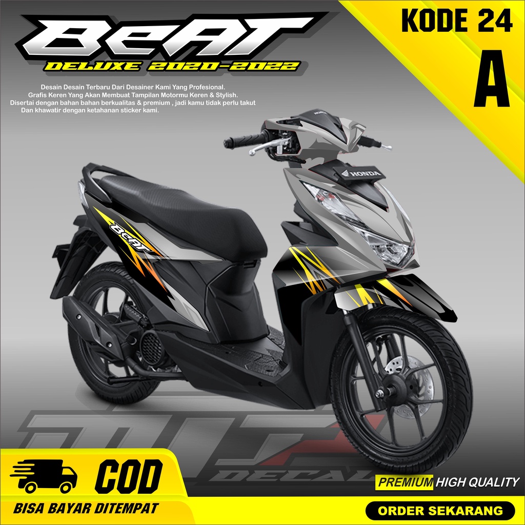 Jual (BISA COD) Decal Sticker Honda Beat Deluxe CBS ISS 2020 2021 2022 full body Stiker Beat New ...