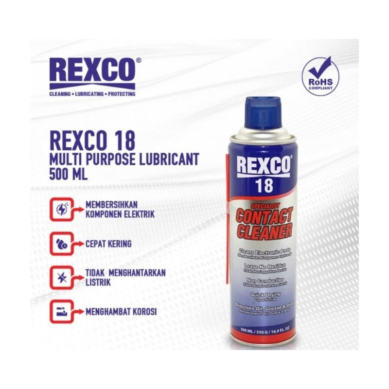 Jual Contact cleaner pembersih elektronik dan elektrik REXCO 18 500ML ...