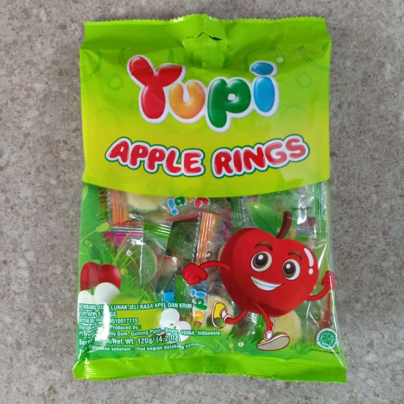 Jual Permen Yupi Apple Ring 120 gram | Shopee Indonesia