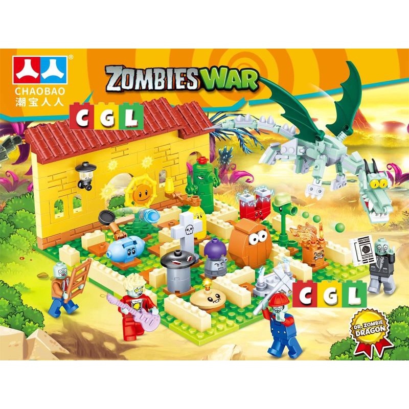 Jual Mainan Bricks Zombie vs Plants Zombies War Dragon Jumbo | Shopee ...