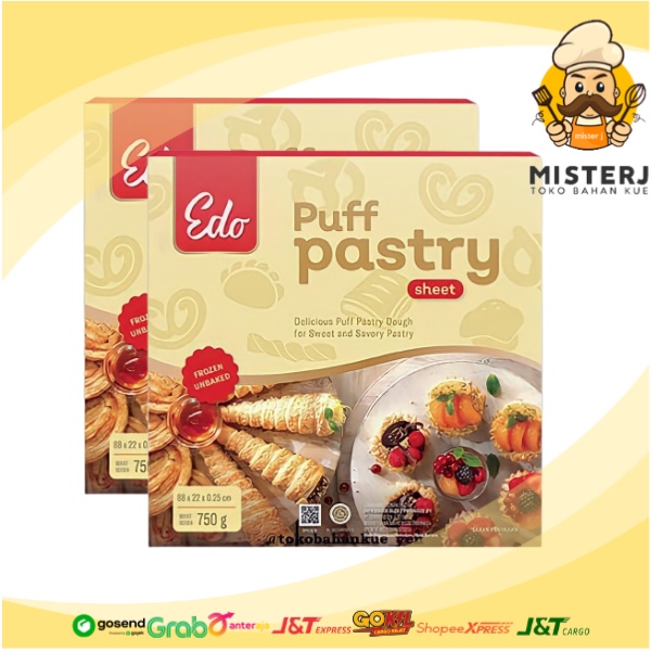 Jual Edo Puff Pastry Sheet | 750 Gram | 88x22x0,25cm | Edo Puff Pastry ...