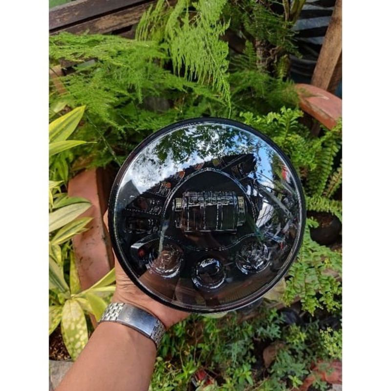 Jual Lampu daymaker 19LED 7INCH headlamp daymaker 19led 7inch pnp batok ...