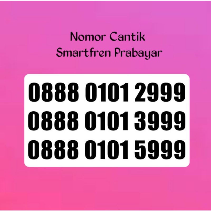 Jual Nomor Cantik Smartfren Prabayar 4G LTE 11 Digit 12 Digit Rapi ...