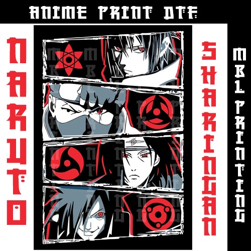 Jual SABLON SETRIKA / STIKER SABLON Kaos Anime Naruto Sharingan Print ...