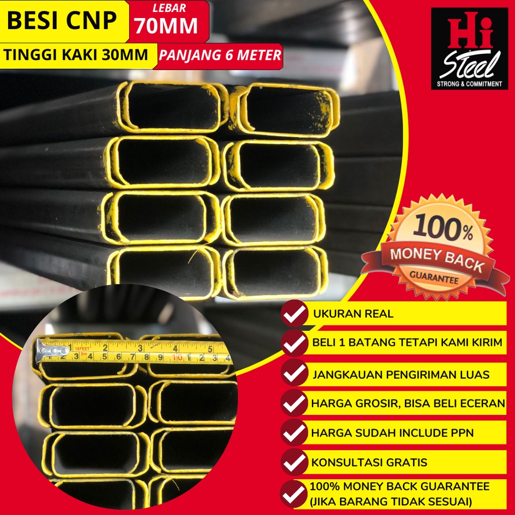 Jual Besi CNP 75 X 35 X 1.60mm | Shopee Indonesia