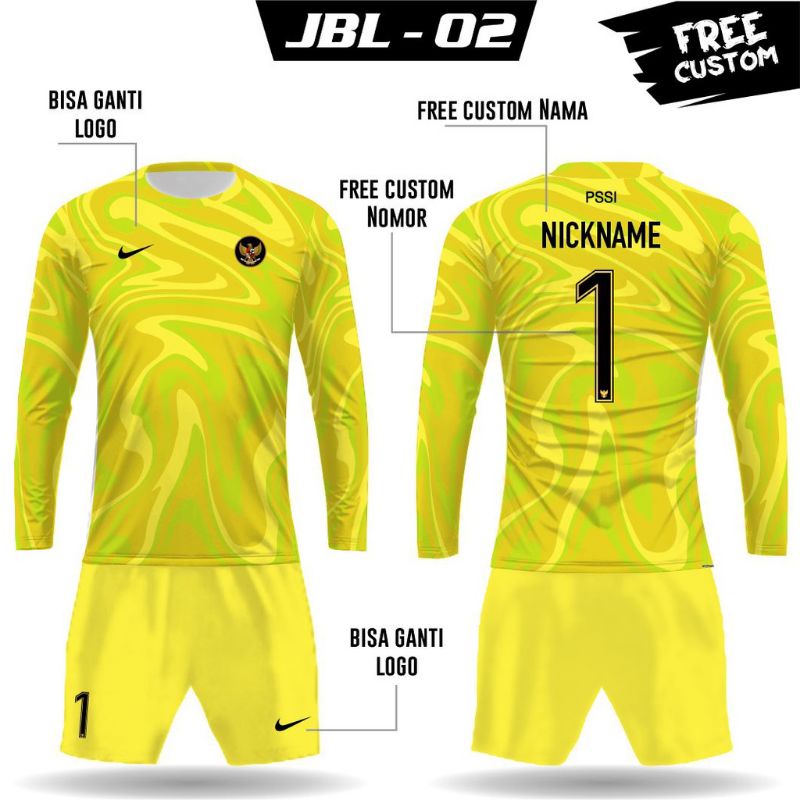Jual Setelan Jersey Lengan Panjang/ Setelan kiper Garuda Indonesia Free ...