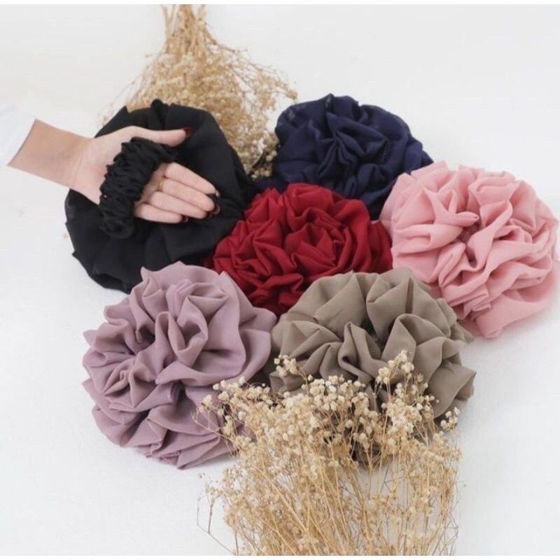 Jual Ikat Rambut Cepol Brokoli Scrunchie Jumbo Cepol Hijab Cepol Hijab ...