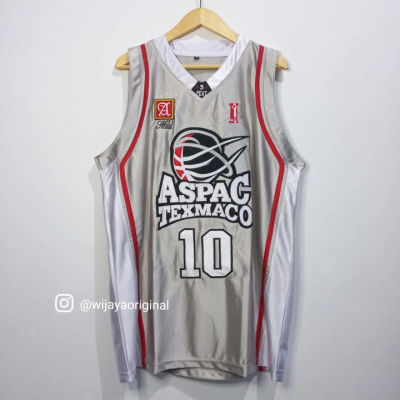 Jual JERSEY BASKET IBL REPRO ASPAC TEXMACO #10 MARIO WUYSANG - ABU ...