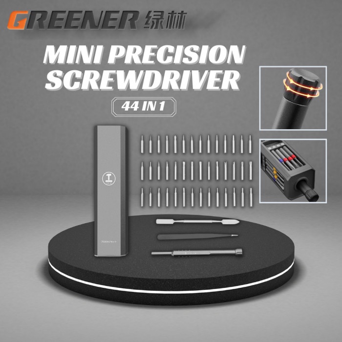 Jual GREENER Tool Kit Screwdriver - Obeng Set 44 in 1 Service HP Laptop ...